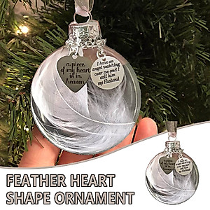 QAZIUY Christmas Balls Ornaments Set Shatterproof Christmas Tree Decorations Heave in of My Shape is Piece Heart Ornaments Memorial Heart 1PC - A Christmas Ornament Home Decor
