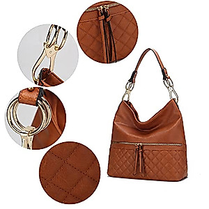 MKF Collection Shoulder Bag for Women, Vegan Leather Fashion Handbag Hobo Purse