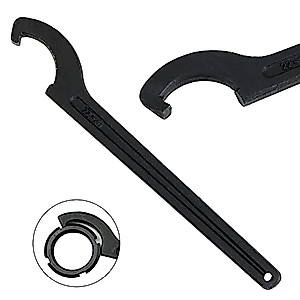 DEPILA Wrench DIY Work 22-26mm Hook Head Round Nut Spanner Hand Tool Stainless Steel C Shape Wrench Tool Wrenches (Size : 28-32)
