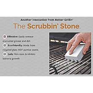 Better Grillin Barbecue Grill Scrubbing Stone, BBQ Grill Brick Cleaner, Griddle Stone Cleaning Block, BBQ Tools, Cleaning Block for Barbeque Grill, Grill Tools for Outdoor Grill, 2 Count (23821)