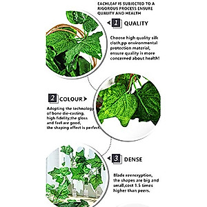 MerryNine 24 Pack Artificial Ivy Greenery, Hanging Vines Garland Fake Green Baskets Leaves Fake Foliage Flowers for Home Kitchen Garden Office Wedding Wall Party Decoration (Ivy Leaf -24)