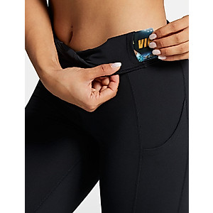 ZUTY 7/8 Workout Leggings for Women High Waisted Leggings with Pockets Squat Proof Yoga Ankle Leggings Plus Size 25" X Side Line Black 2XL