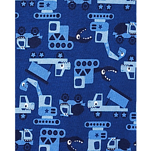 The Children's Place Baby and Toddler Boy Snug Fit Cotton Zip-Front One Piece Pajama 2-Pack, Dino Truck-2 Pack, 9-12 Months