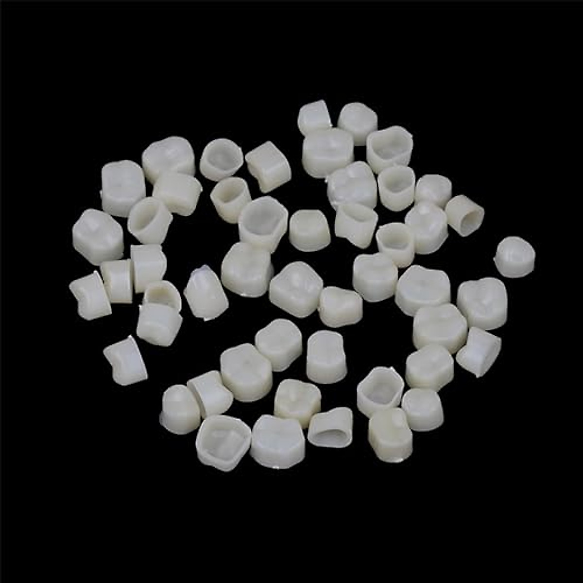 120 Pieces Fake Tooth Cap Crown Veneers Front Back Anterior and Molar Posterior Teeth with Thermal Beads Cap Filler for Teaching or DIY (50pcs Front and 70pcs Back)