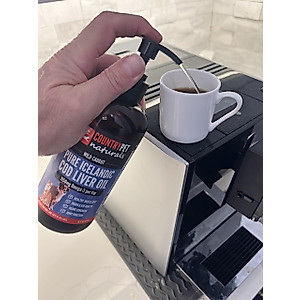 Wild Caught Pure Cod Liver Oil 16oz Highest Omega 3 1150mg/tsp, Highest Purity, High EPA/DHA, Vitamin A & D - Reduces Itching, Healthy Skin & Coat, Mobility, BPA-Free, Pump incl.