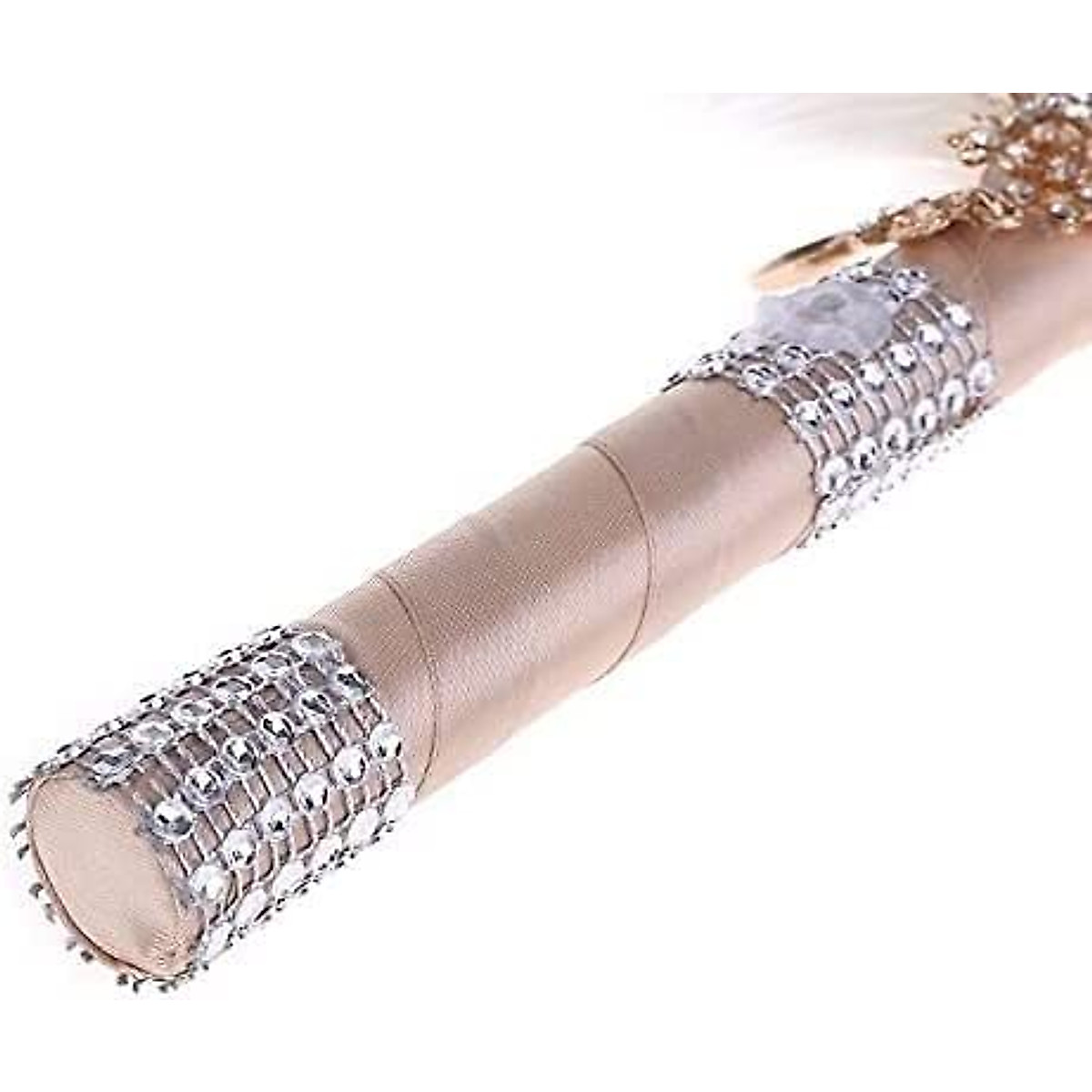 Chinese Fan Folding Hand Fan Bridal Feather Bouquet Decorative Fan Crystal Bridesmaid Wedding Bouquet Flapper Folding Fan Paper Fan Hand Folding Fans Vintage Style