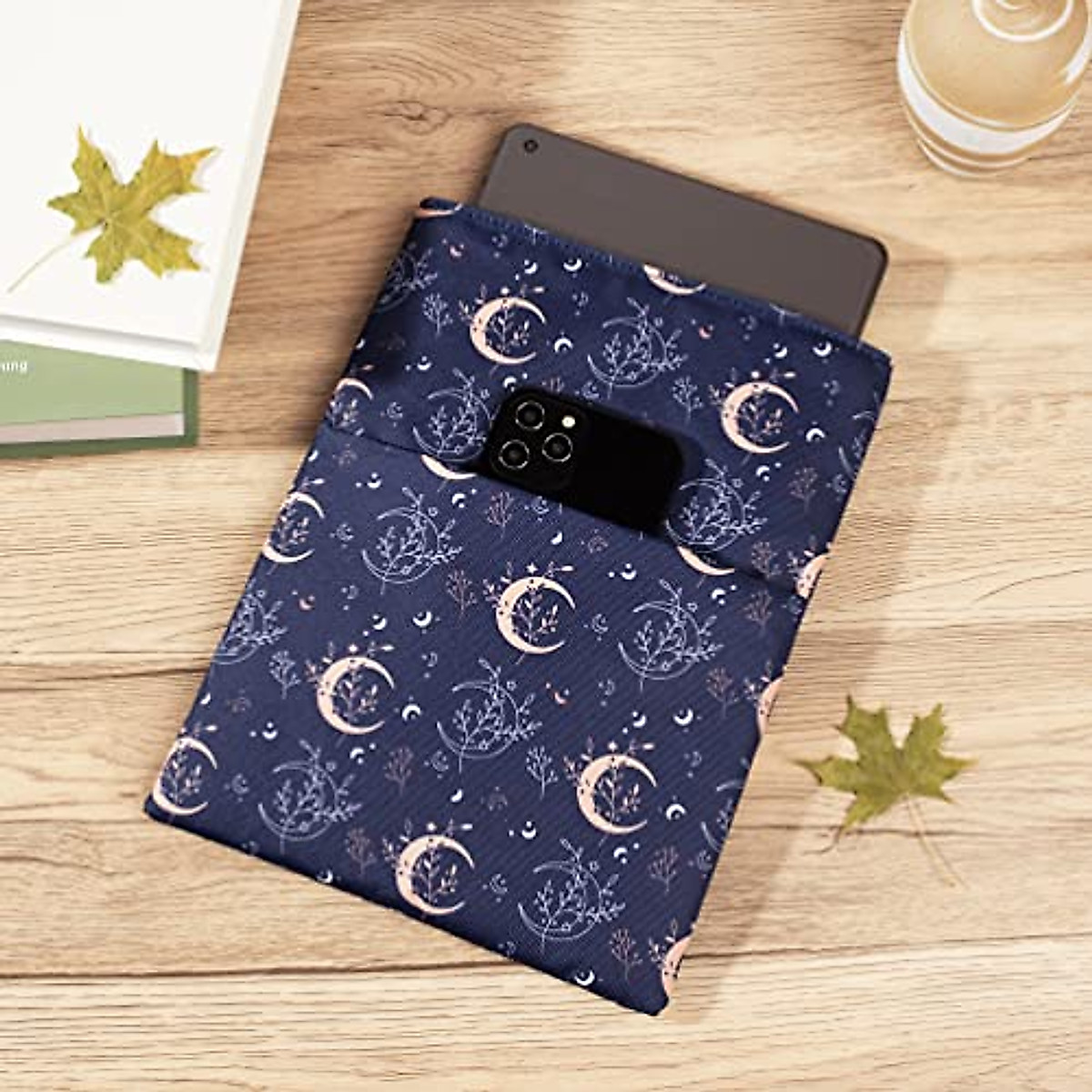 The Great Oak Midnight Sky - Padded Book Sleeve - Size 8.5'' x 11'' - Zippered Pocket - Book/Planner/Kindle Cover (Medium)
