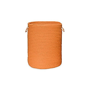 Colonial Mills Sundance Woven Braided Hamper, 17"x17"x22", Orange