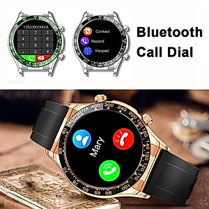Smart Watch for Men Full Touchscreen Make/Answer Calls Step Counter Fitness Watches Activity Tracker Calories Compatible with Android iOS Phones