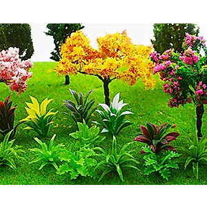 28 Pcs Miniature Fairy Garden Tree Plant Ornament, Mixed Model Trees 1-3 Inches, Miniature Dollhouse Pots Decor Moss Bonsai Micro Landscape DIY Craft Garden Ornament