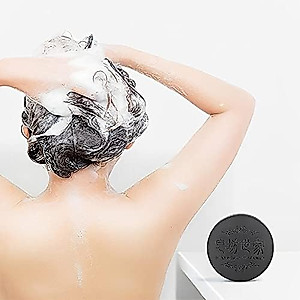 MIXAROLA Black & Thick Hair Fallopia Multiflora Shampoo Bar, He Shou Wu Extract Shampoo Soap, Deeply Cleanses and Promotes Hair Growth, Prevents Hair Loss and Scalp. (3pcs)