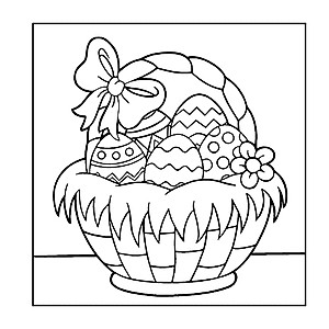 Easter Coloring Book For Kids: Cute and Simple Easter Bunny, Eggs and Spring Illustrations for Kids Ages 4-8, Perfect Easter Basket Stuffer for Young Children