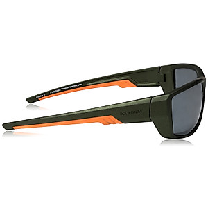 Body Glove Vapor 23 Sunglasses Polarized Wrap, Rubberized Matte Green, 60 mm