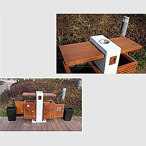 Trash can Metal Trash Can Removable Inner Bucket Decoration Waste Bin Park Restaurant Garden Outdoor Ashtray Big Rubbish Bin Trash Bin