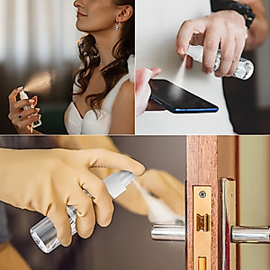 Nuogo 90 Pack Plastic Spray Bottles 4 Oz Reusable Mini Perfume Refillable Bottle Travel Size Mist Bottle Sprayer Empty Bottle for Essential Oil(Clear)