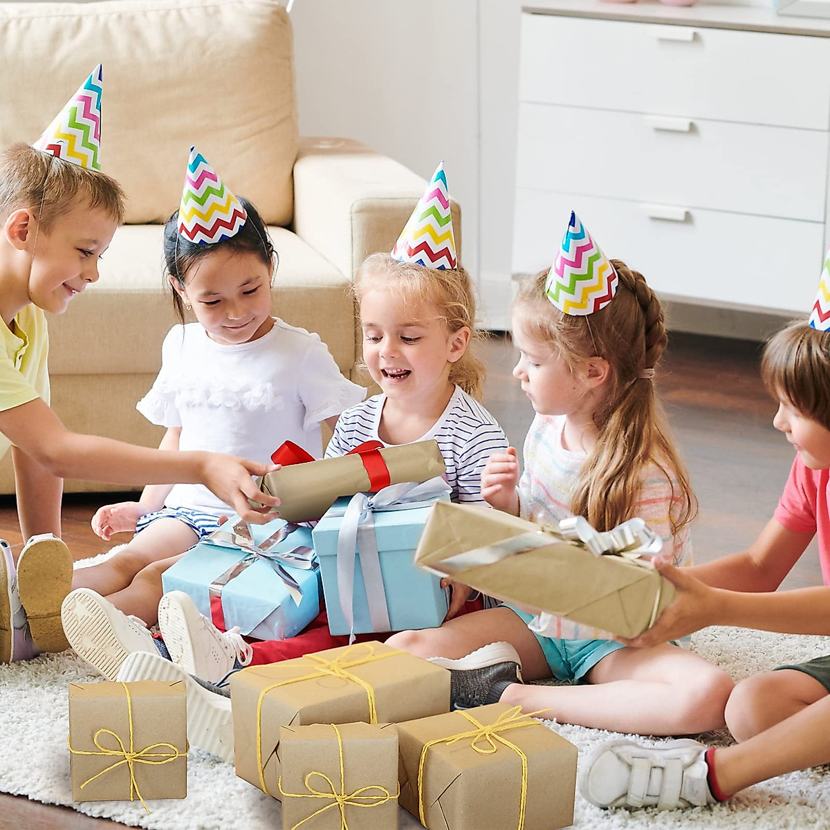 Teling 500 Sheets Kraft Tissue Paper for Gift Bags 14 x 20 Inches Easter Gift Wrapping Tissue Paper Bulk for Weddings Birthday DIY Mother's Day Project Wrapping Crafts Decor(Kraft)