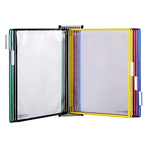 Tarifold Wall Reference System - 10 Double-Sided Panels - Letter-Size - Assorted Colors - 20 Sheet Capacity (W291)