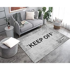 ZTFGZSXG Keep Off Area Rugs Grey 3D Printed Modern Large Carpet Non-Slip Floor Mat Rugs for Bedroom Livingroom Playroom Home Decor Mat 3.3' x 5'