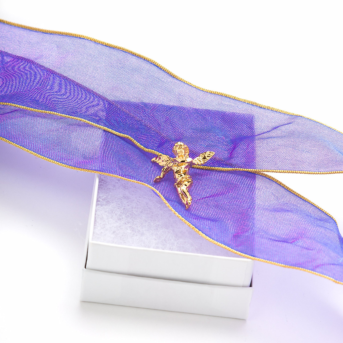 LIFETIME JEWELRY Medium Guardian Angel Pendant Necklace Charm 24K Real Gold Plated