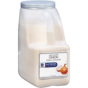 McCormick Culinary Granulated Onion, 5.75 lb - One 5.75 Pound Container of Bulk Granulated Onion Powder for Back-of-House Use, Perfect in Dips, Breadings, Soups, Hamburgers and More