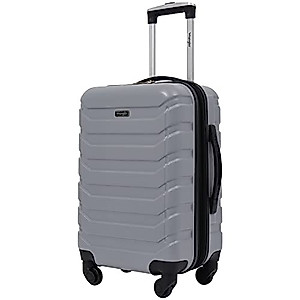 Wrangler 4 Piece Elysium Luggage and Packing Cubes Set, Sharkskin