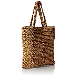 The Drop Women's Ealga Flat Handle Straw Tote, Natural, One Size