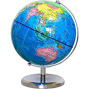 World Globes for Kids, Educational World Earth Globe with Stand Adults Desk Geographic Globes Discovery World Globe Educational Toy