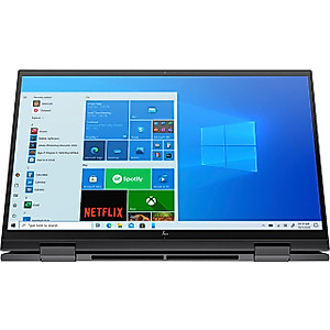 2022 HP Envy 2-in-1 Laptop 15.6 inch FHD Touchscreen 8-Core AMD Ryzen 7 5700U Radeon Graphics 16GB DDR4 512GB SSD WI-FI 6 Win 10 Pro Fingerprint Backlit Keyboard w/ 32GB USB Drive Black 15M-EU0043DX