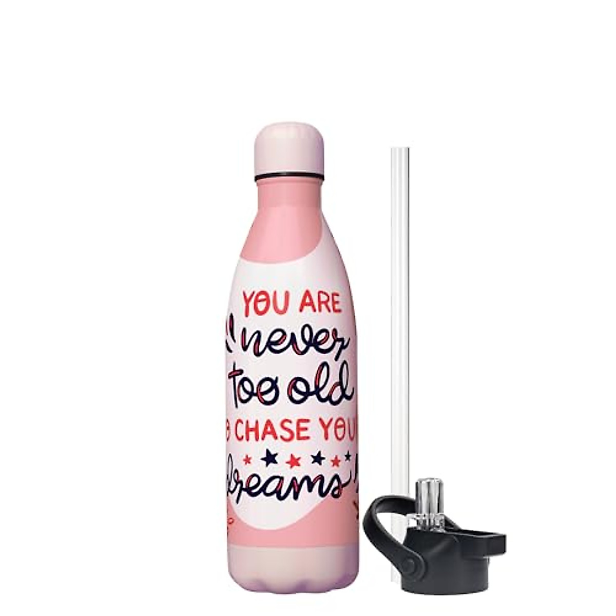 Speedex Vacuum Insulate Hot & Cold Water Bottle School/Gym/Home/Office/Boys/Girls/Kids with Leakproof Sipper CapAnd BPA Free(Pink 500ML)