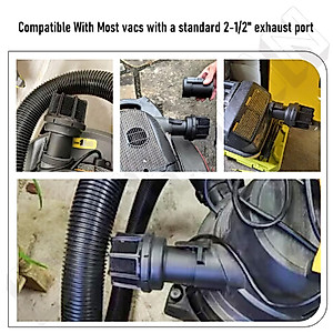 DECKMAN WS25025A VT2525 Wet/Dry Vacs Vacuum Muffler Diffuser - 2-1/2-Inch Diffuser Shop Vacuum Attachment for Most Shop Vacuums - Reduces Blown Debris and Dust - Black