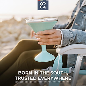 ORCA Tini 13oz Stainless Steel Martini Glass | Temperature Insulated Tumbler for Every Outdoor, Picnic, Poolside, Beach & Patio Party — Seafoam