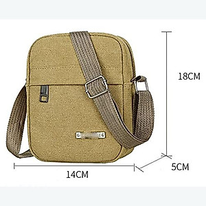 ZSEDP Canvas Small Bag Casual Men Mini Handbags Male Cross Body Shoulder Messenger Bags for Men Purses and Handbags