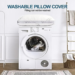 Luxe Linen Standard Pillows Set of 2, Shredded Memory Foam Pillows, Adjustable Bed Pillow for Sleeping, 18"x26"Organic Cotton Bed Pillows for Side, Back, Stomach Sleepers