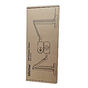 Kitchbai 4K USB Document Camera for Teacher, 8MP Webcam & Visualiser for A3 Size with Dual Microphones, 3-Level LED Light, Image Invert, Foldable for Live Demo, Work with Windows, macOS and Chrome OS