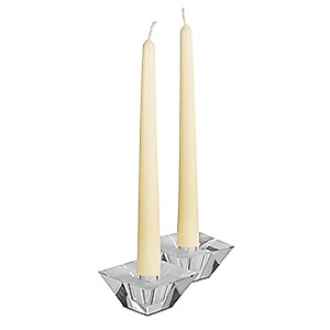 12 Pack Tall Taper Candles - 12 Inch Woolwhite Dripless, Unscented Dinner Candle - Paraffin Wax with Cotton Wicks - 10 Hour Burn Time