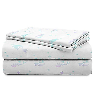 Jay Franco Disney The Little Mermaid Make A Splash 7 Piece Full Bed Set - Includes Comforter & Sheet Set - Bedding Features Ariel - Super Soft Fade Resistant Microfiber - (Official Dinsey Product)…