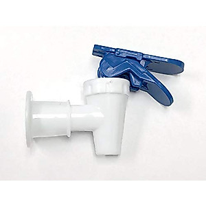 AquaNation BPA Free Food Grade Safe Sunbeam Dispenser Replacement Cooler Faucet Water Bottle Jug Reusable Spigot Spout Leak Proof Water Beverage Lever Pour Valve Water Crock Tap Blue Safety Locked