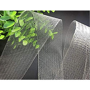 Teemico 50 Yards Stiff Polyester Horsehair Braid for Polyester Boning Sewing Wedding Dress Dance Formal Dress Accessories (White, 2 inch)