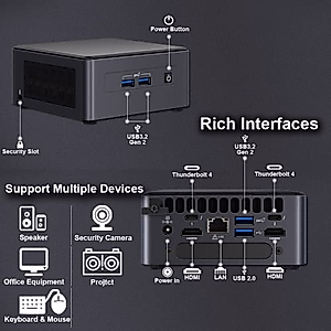 Intel NUC 11 Pro NUC11TNHi3 Tiger Canyon Home & Business Mini PC Mini Desktop 11th Gen Intel® Core™ i3-1115G4 Processor Upto 4.1 GHz Turbo,2 Cores,4 Threads,6 MB L3 Cache(No RAM&SSD)