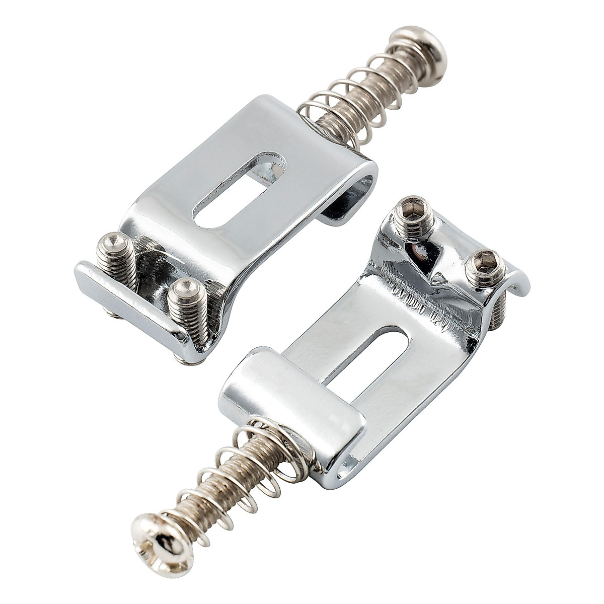 Musiclily Pro 10.8mm Steel Vintage Style Guitar Tremolo Bridge Saddles for Strat Stratocaster Electric Guitar, Chrome (Set of 6)