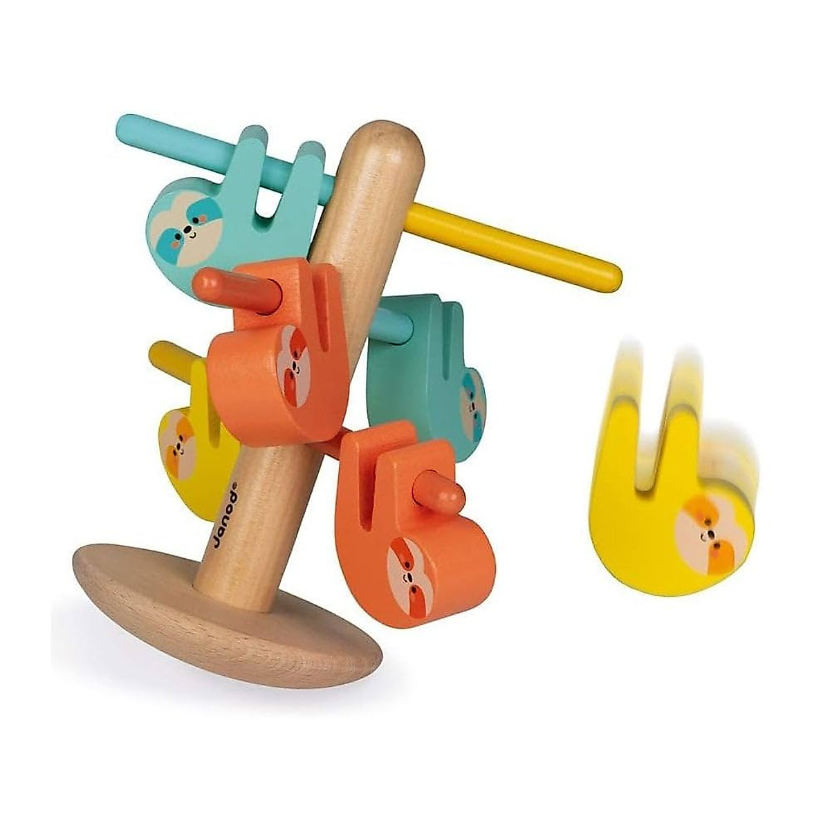 Janod World Wildlife Federation – Wooden Sloth Balancing Game - 7 Piece Set – Ages 2+ - J08607