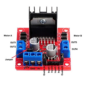 L298N Motor Drive Controller Board Module Dual H Bridge DC Stepper for Arduino Smart Car Robot R3 2560 ESP32 ESP826
