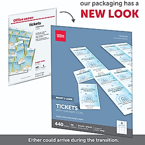 Office Depot(R) Laser/Inkjet Tickets, Pack Of 440 Tickets