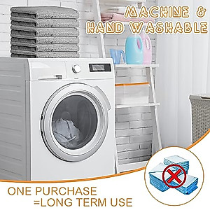 Panelee 20 Pcs Reusable Puppy Pads Waterproof Guinea Pee Pad Washable Pee Pads for Dogs Fleece Cage Liner Blankets Accessories Small Animals Bedding Mats Sleep Mat Pad Cover (Gray,18x24 in)