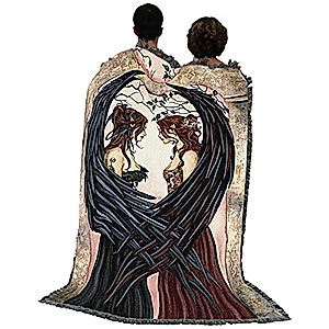 Pure Country Weavers Sisters Fairy Blanket by Amy Brown - Fantasy Gift Tapestry Throw Woven from Cotton - Made in The USA (72x54)