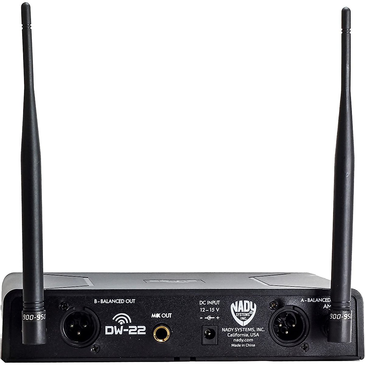 Nady DW-22 Dual Digital Wireless Handheld Microphone System – Dual Fixed UHF Frequency – Ultra-Low Latency with QPSK Modulation - Dual XLR and Mixed ¼” outputs