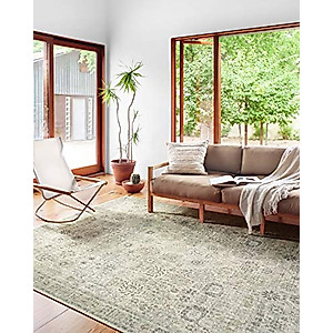 Loloi II Skye Collection SKY-14 NATURAL / SAGE, Traditional 5'-0" x 7'-6" Area Rug