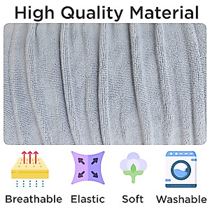 SIMENA No Shake Ear Wraps for Dogs, Stretchy Dog Ear Muffs, Dog Ear Cover Against Flap, Stressing Effect of Loud Noise, Head Wrap to Keep Your Dogs Ears Warm (Small (10-14" x 6"), Grey)