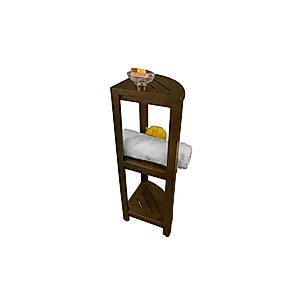 DecoTeak 3, Tier, Teak, Shower Table, Standing Shower, Caddy, Teak Shower Caddy, Shower Organizer Stand, Teak Shelf, Teak Shower Shelf, Teak Shelf, Brown