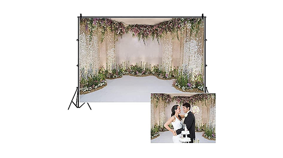 Elegant 8x6ft Wedding Backdrop for Weddings & Events